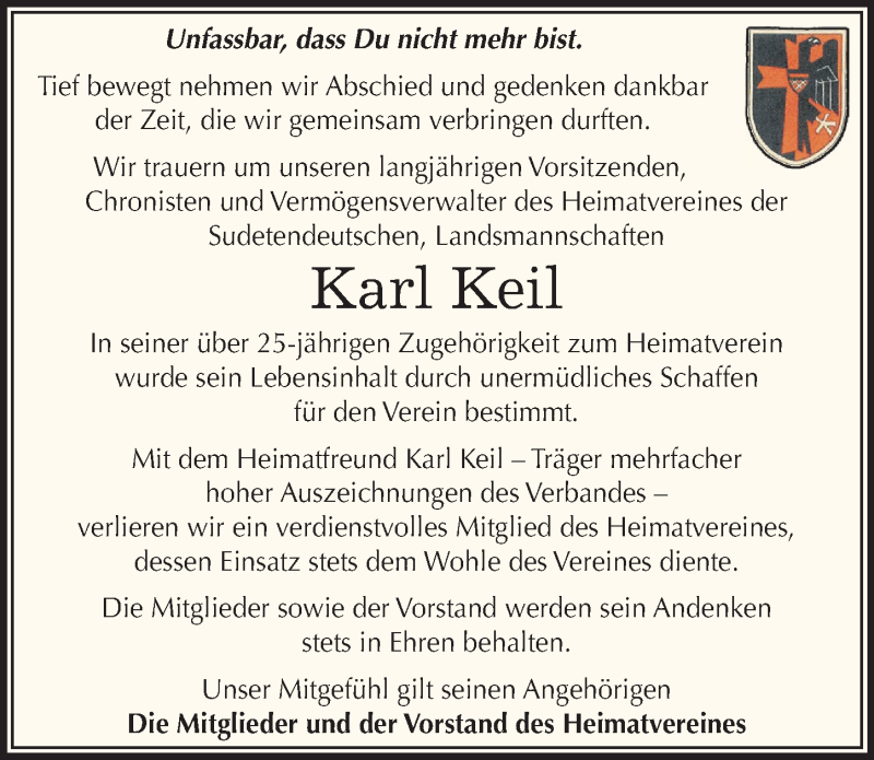 Traueranzeigen von Karl Keil | www.abschied-nehmen.de