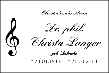Traueranzeigen von Christa Langer | www.abschied-nehmen.de