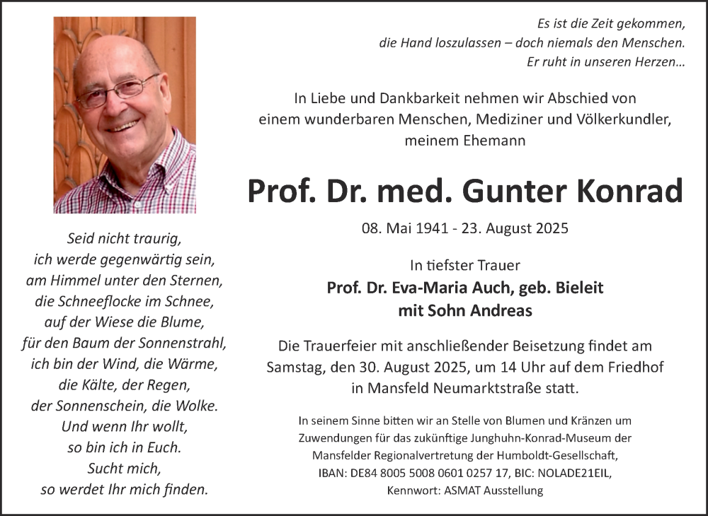 Traueranzeigen von Gunter Konrad | www.abschied-nehmen.de